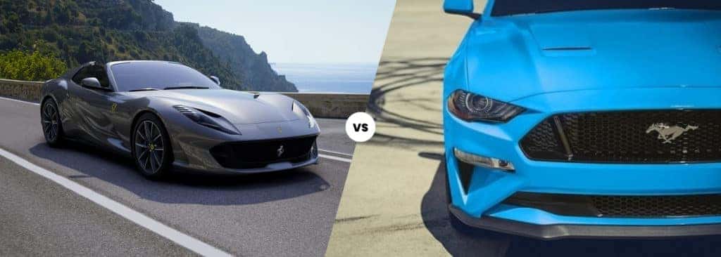 Ferrari vs. Mustang | Top Speed, 0-60 | Logos Compared