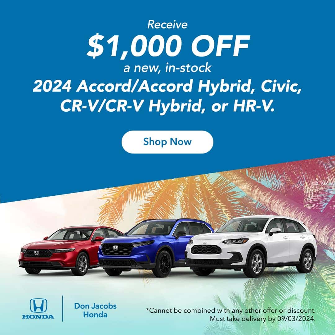 Current New Honda Specials Offers | Don Jacobs Honda