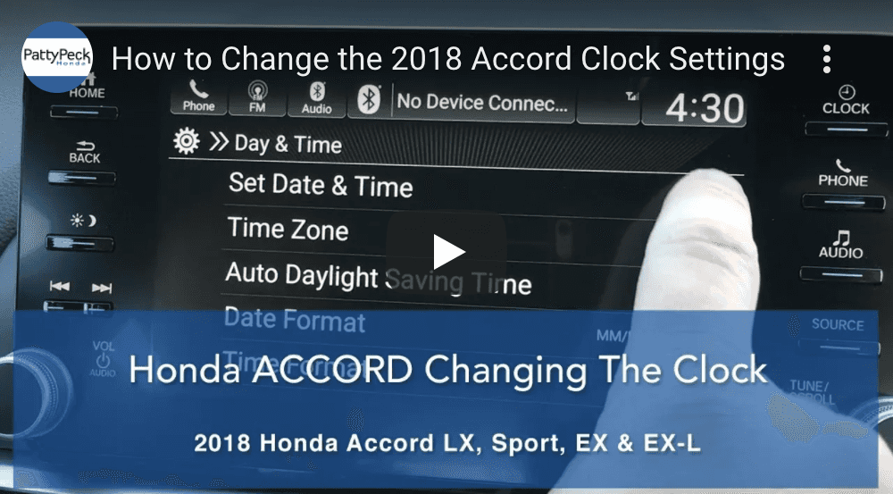 How To Change Clock On Honda Accord